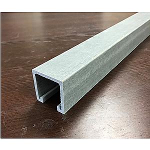 Deep Plain Channel 41.5 x 41.5 x 3.5mm, 3 Metre, Grey GRP Plastic